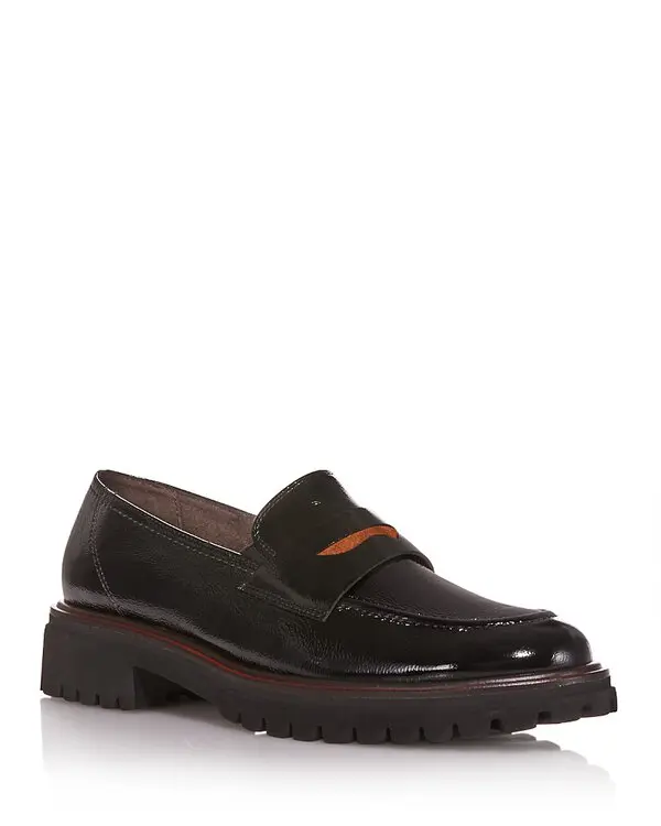 Paul Green Wellesley Loafer Flats In Black Toffee Combo - 70% Off